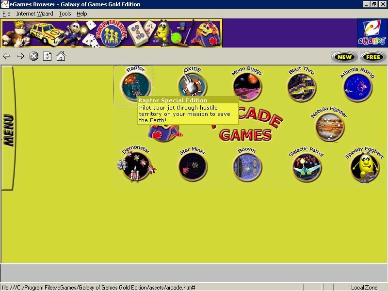 Screenshot of Galaxy of Games: Gold Edition (Windows, 2002) - MobyGames