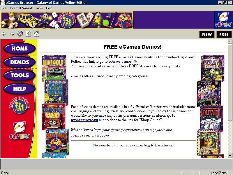 Screenshot of Galaxy of Games: Yellow Edition (Windows, 2002) - MobyGames