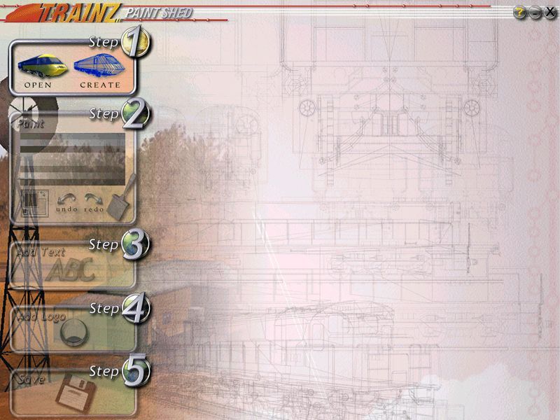 Screenshot of Trainz: Paint Shed (Windows, 2002) - MobyGames