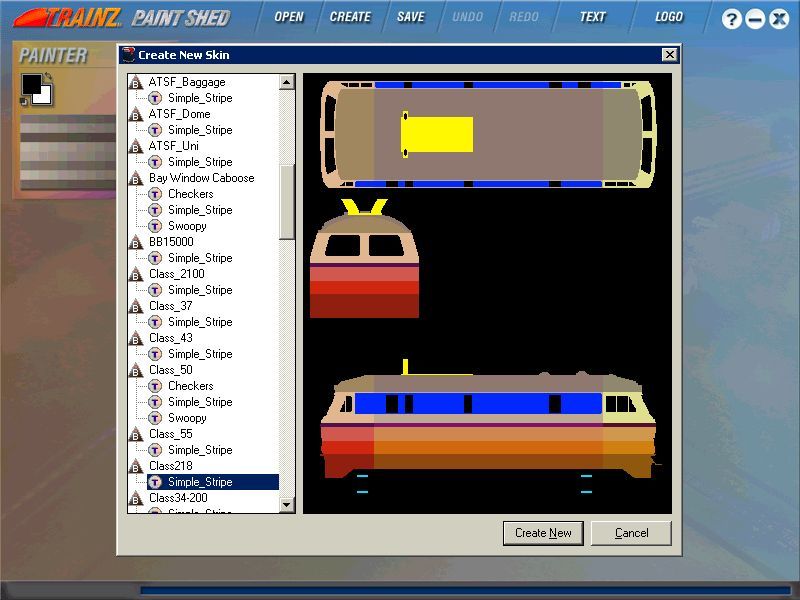 Screenshot of Trainz: Paint Shed (Windows, 2002) - MobyGames