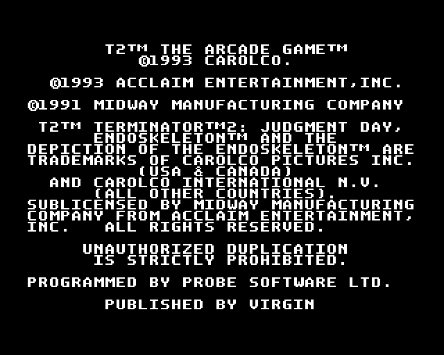 Terminator 2: Judgment Day screenshots - MobyGames