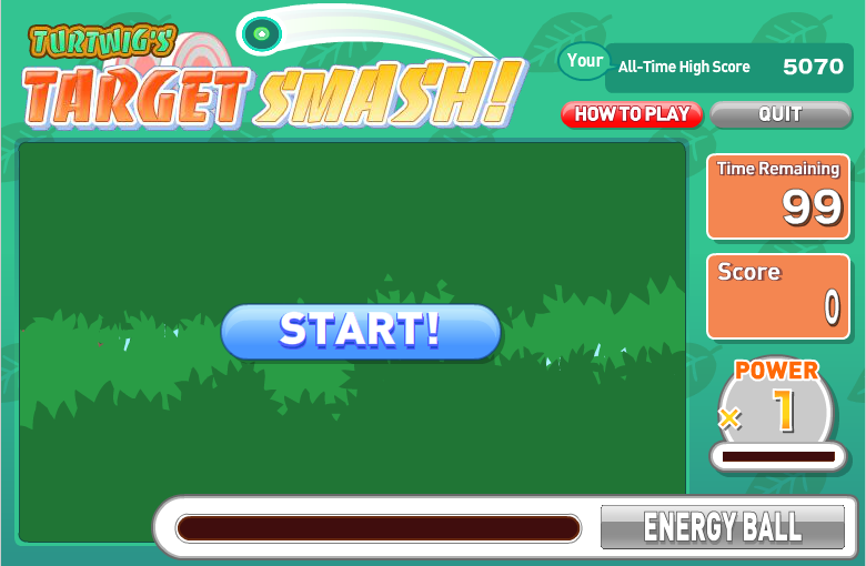 Screenshot of Turtwig's Target Smash! (Browser, 2010) - MobyGames