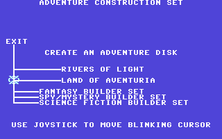 Screenshot of Stuart Smith's Adventure Construction Set (Commodore 64 ...