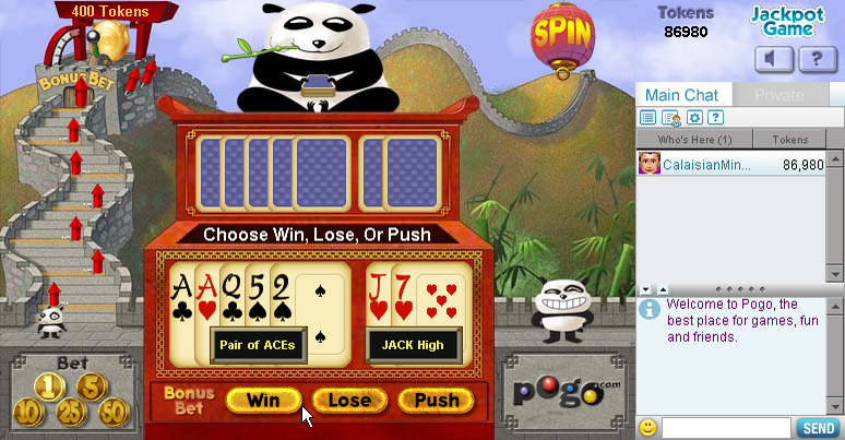Screenshot of Panda Pai Gow Poker (Browser, 2004) - MobyGames