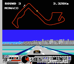 Screenshot of Michael Andretti's World GP (NES, 1988) - MobyGames