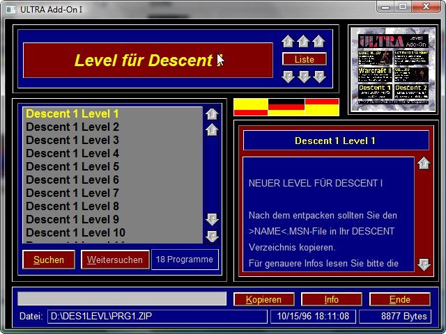 Screenshot of Ultra Level Add-On (Windows 3.x, 1997) - MobyGames