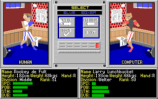 Screenshot of 4-D Boxing (Amiga, 1991) - MobyGames