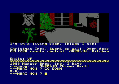 Screenshot of Gremlins: The Adventure (Amstrad CPC, 1985) - MobyGames