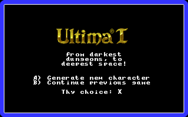 Screenshot of Ultima I (Apple IIgs, 1986) - MobyGames
