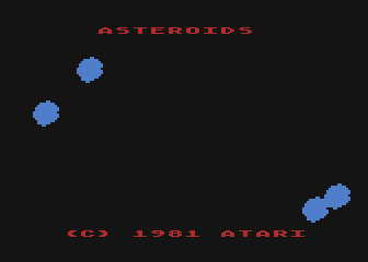 Screenshot of Asteroids (Atari 8-bit, 1979) - MobyGames