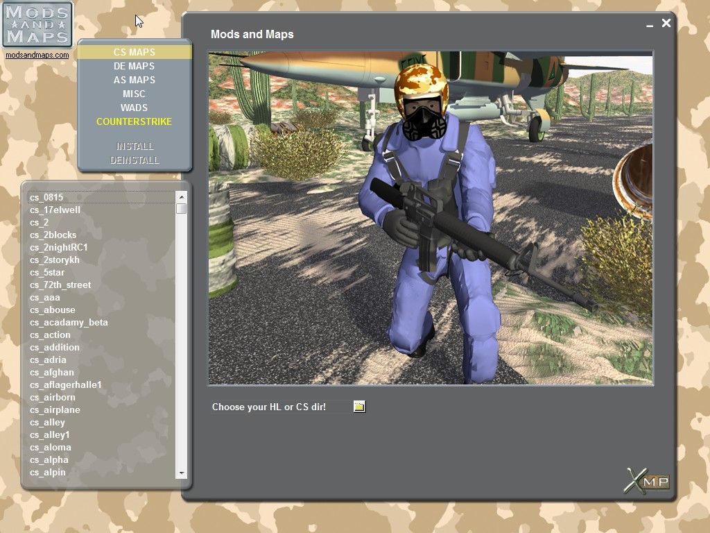 Screenshot of Mods and Maps: More than 1000 maps for Counter-Strike ...