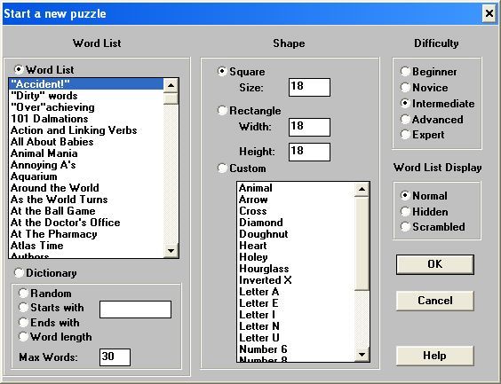 Screenshot of MVP Word Search for Windows (Windows, 1996) - MobyGames
