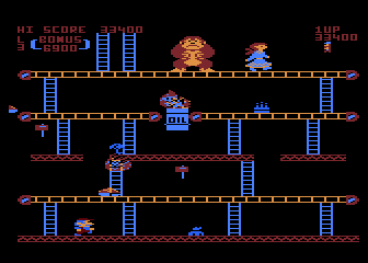 Screenshot of Donkey Kong (Atari 8-bit, 1981) - MobyGames