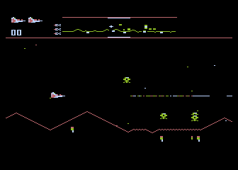 Screenshot of Defender (Atari 8-bit, 1981) - MobyGames