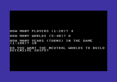 Screenshot of Galaxy (Commodore 64, 1979) - MobyGames