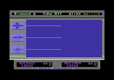 Screenshot of Blue Angels: Formation Flight Simulation (Commodore 64 ...