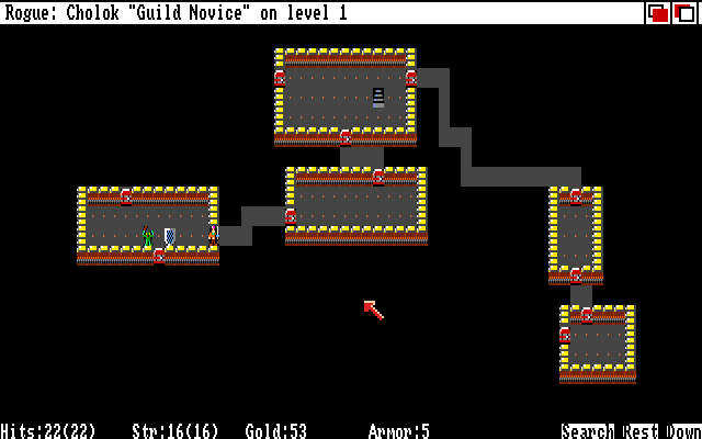 Screenshot of Rogue (Amiga, 1980) - MobyGames