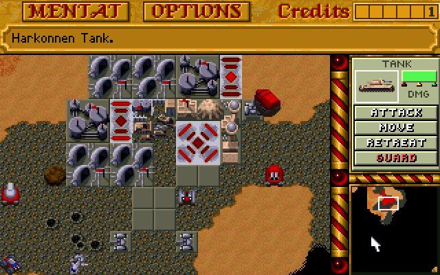 Screenshot of Dune II: The Building of a Dynasty (DOS, 1992) - MobyGames