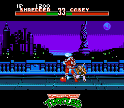Screenshot of Teenage Mutant Ninja Turtles: Tournament Fighters (NES, 1993) - MobyGames