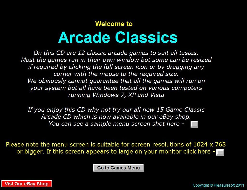 Screenshot of Arcade Classics (Windows, 2011) - MobyGames