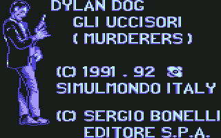 Screenshot of Dylan Dog: Murderers (Commodore 64, 1992) - MobyGames