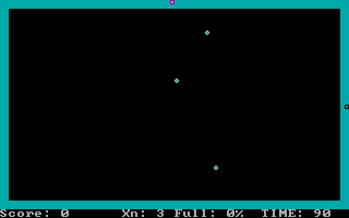 Screenshot of Xonix (DOS, 1984) - MobyGames