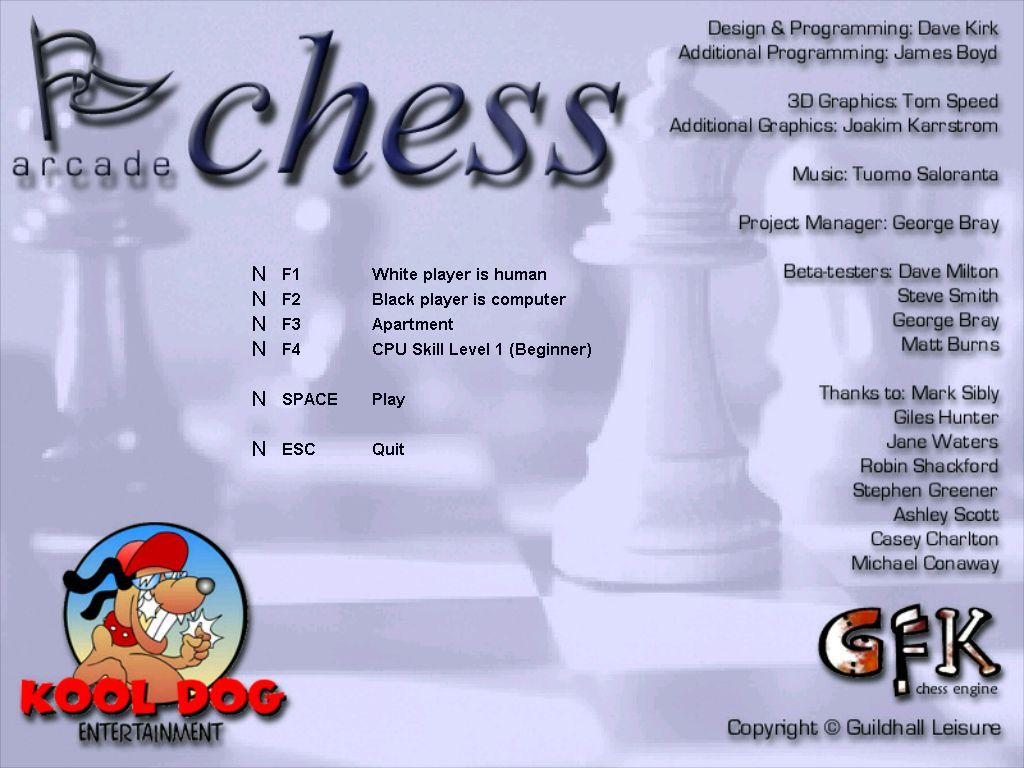 Arcade Chess screenshots - MobyGames