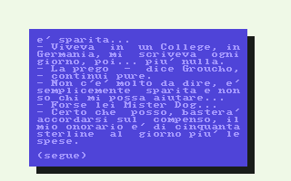 Screenshot of Dylan Dog: Le Notti della Luna Piena (Commodore 64, 1988 ...
