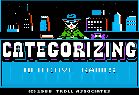Categorizing: Detective Games (1988) - MobyGames