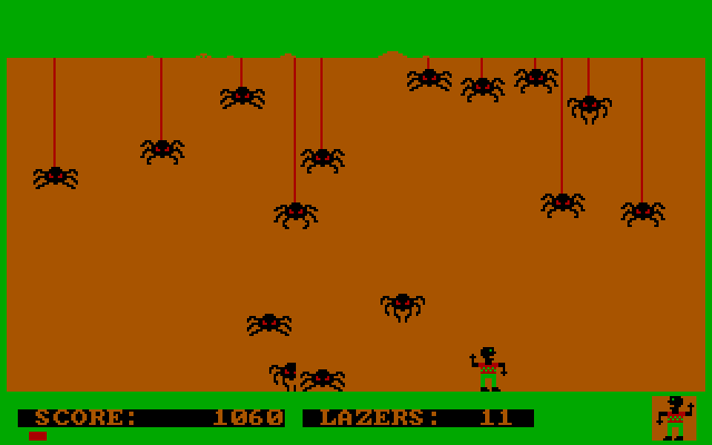 Screenshot of Spyder (DOS, 1983) - MobyGames