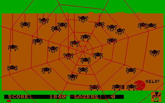 Screenshot of Spyder (DOS, 1983) - MobyGames