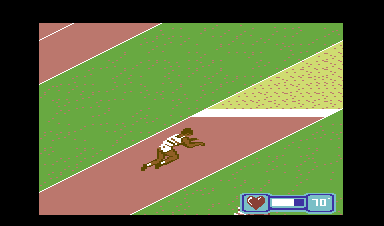 Screenshot of Summer Challenge (Commodore 64, 1988) - MobyGames