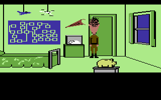 Screenshot of Maniac Mansion (Commodore 64, 1987) - MobyGames