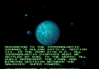 Screenshot of Death Duel (Genesis, 1992) - MobyGames