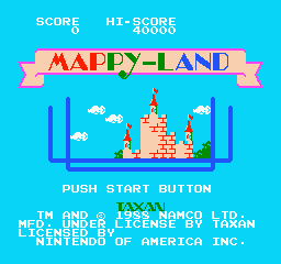 Screenshot of Mappy-Land (NES, 1986) - MobyGames
