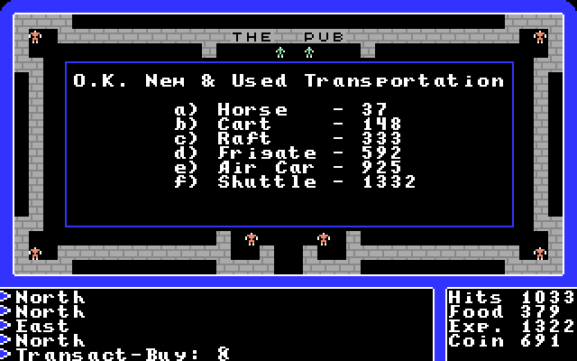 Screenshot of Ultima I (Apple IIgs, 1986) - MobyGames