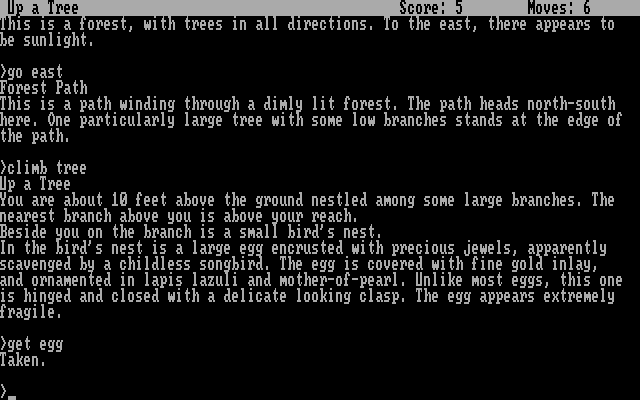 Screenshot of Zork: The Great Underground Empire (DOS, 1980) - MobyGames