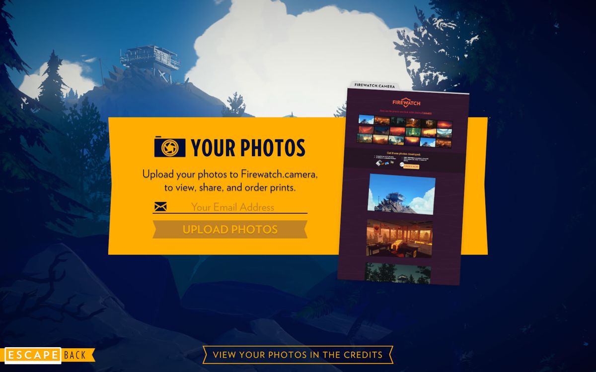 Screenshot of Firewatch (Windows, 2016) - MobyGames