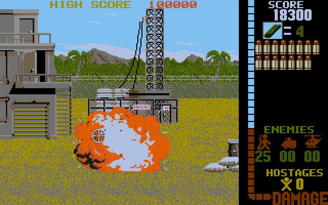 Screenshot of Operation Wolf (DOS, 1987) - MobyGames