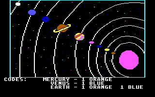 Screenshot of Mickey's Space Adventure (DOS, 1984) - MobyGames