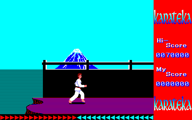 Screenshot of Karateka (PC-98, 1984) - MobyGames