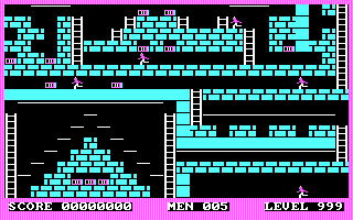 Screenshot of Lode Runner (DOS, 1983) - MobyGames