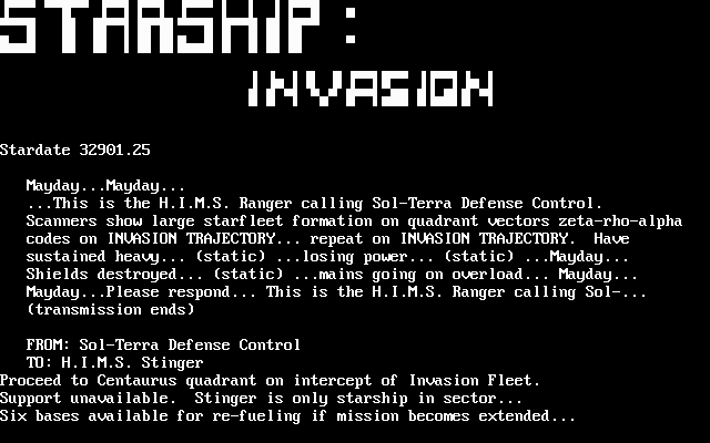 Starship: Invasion (1984) - MobyGames