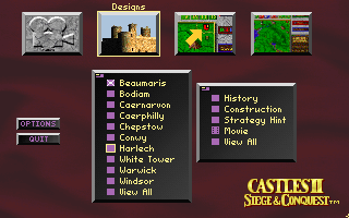 Screenshot of Castles II: Siege & Conquest (DOS, 1992) - MobyGames