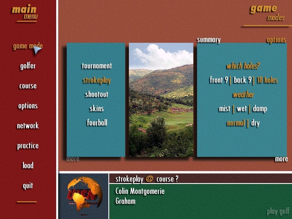 Screenshot of Pro 18 World Tour Golf (Windows, 1999) - MobyGames