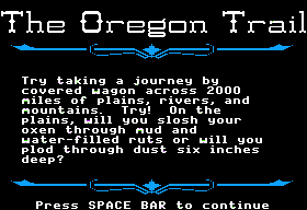 Screenshot of The Oregon Trail (Apple II, 1985) - MobyGames