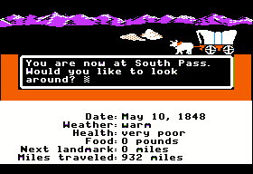 Screenshot of The Oregon Trail (Apple II, 1985) - MobyGames