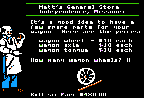 Screenshot of The Oregon Trail (Apple II, 1985) - MobyGames
