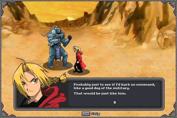 Screenshot of Fullmetal Alchemist: Iron & Flame (Browser, 2005) - MobyGames