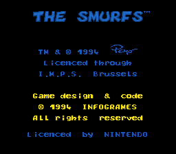 Screenshot of The Smurfs (SNES, 1994) - MobyGames